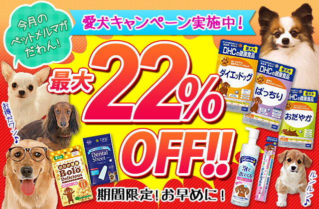 [DHC愛犬] \最大22％OFF／期間限定！愛犬キャンペーン実施中！！